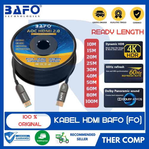 Jual BAFO Kabel Hdmi Fiber Optic 10M 15M 20M 25M 30M 40M 50M 60M 75M 80M 100M - 50M - Jakarta ...