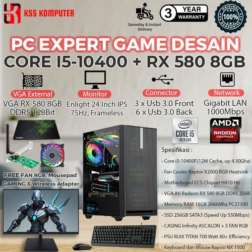 Jual Komputer/PC Core i5 Gaming Gen 10th + RAM 16GB + VGA 8GB Siap ...