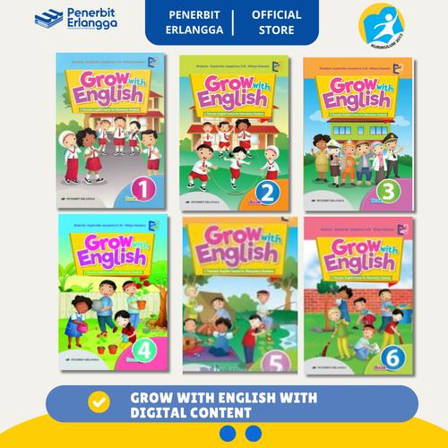 Jual GROW WITH ENGLISH KELAS 1 2 3 4 5 6 WITH DIGITAL CONTENT/K2013 ...