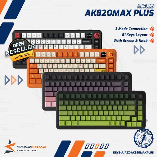Promo Ajazz AK820 MAX PLUS Wireless Mechanical Keyboard with TFT Color ...