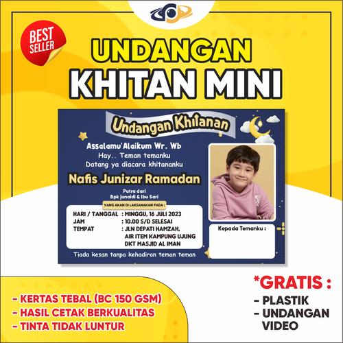 Jual (50pcs) Undangan Kartu Khitan Anak Mini Walimatul Khitanan Sunatan ...