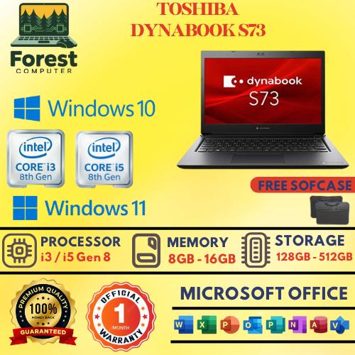 Jual Laptop Toshiba Dynabook S73 Core i5 Gen 8 RAM 8GB / 16GB SSD 256GB, Layar 13,3" FHD Inch ...