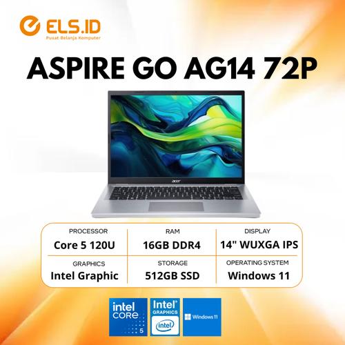 Promo Acer Aspire Go AG14 72P Intel Core 5 120U 16GB SSD 512GB 14" W11 ...