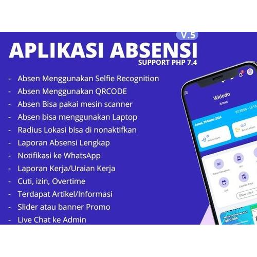 Jual Custom Aplikasi Absensi V.5 Selfie Recognition dan QRCODE Deteksi ...
