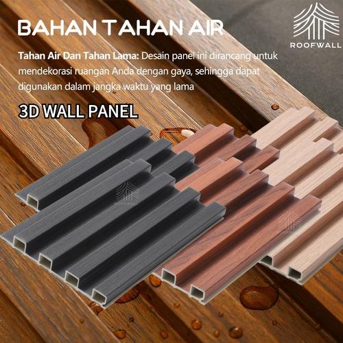 Jual Wood Wall Panel Dekorasi Dinding 160x22mm 2.9Meter Anti Rayap Dan Anti Air WPC Aestetic ...