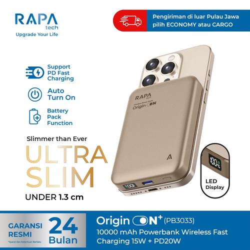 Promo K x RAPAtech Powerbank Origin ON+ LED / ON+ Qi2 PD30W 10000 mAh ...