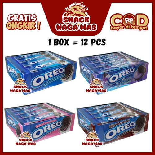 Jual OREO BISKUIT ISI 3 KEPING RASA VANILA / COKLAT / STRAWBERRY / ICE ...