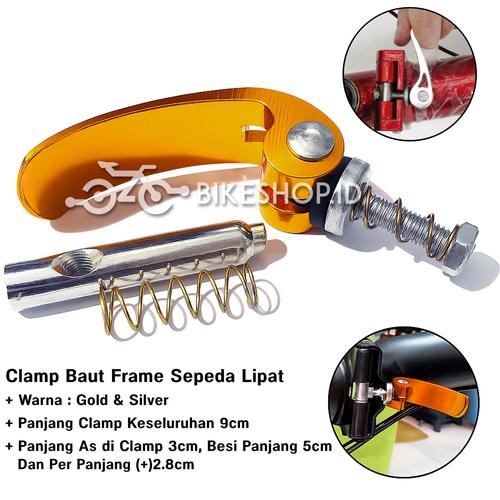 Jual Clamp Baut Batangan Tengah Sepeda Lipat Frame Quick Release ...