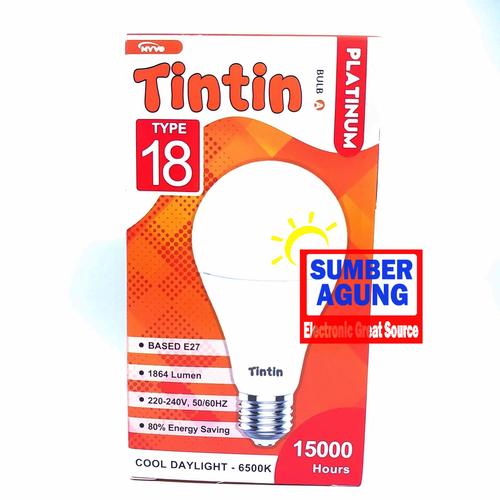 Jual Lampu LED Tintin Platinum 18W Tipe 18 Watt Bulb A Bulat 1864 Lumen ...