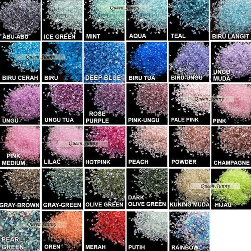 Jual Topping Batu Pecah Bening Transparan Kristal Stone Flakes Isi ...