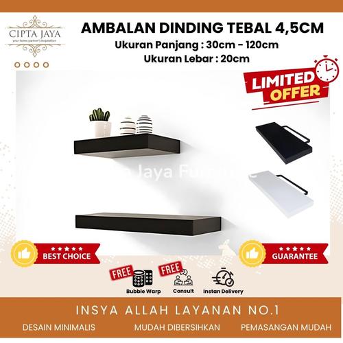 Jual Rak Ambalan Dinding BESAR Minimalis Hiasan Papan Hambalan Kayu ...
