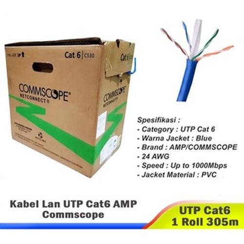 Jual Kabel LAN Cat 6 AMP COMMSCOPE UTP Cat6 BLUE 305M - Kota Pontianak ...