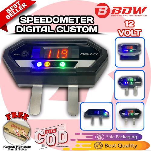 Promo SPEEDOMETER DIGITAL CUSTOM 12 VOLT MOTOR UNIVERSAL ISI VOLTMETER ...