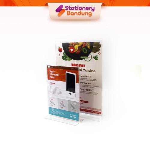 Jual Display menu Standing akrilik Acrylic Papan Tempat Meja Minimalis ...