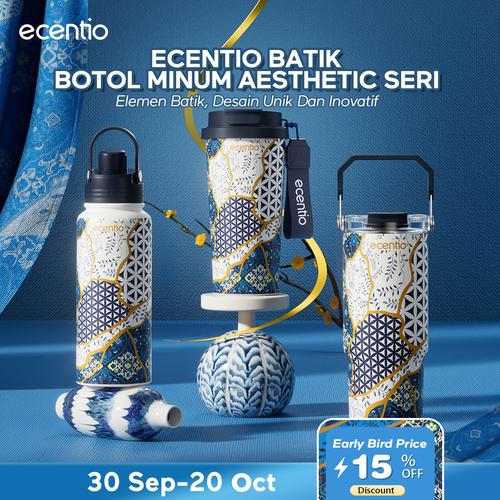 Promo Ecentio Botol Minum Batik Aesthetic 580ml（plastic）/800ml/900ml ...