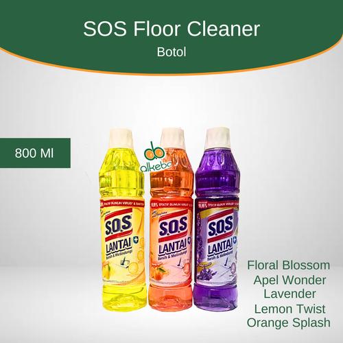 Jual SOS Floor Cleaner Anti Bacterial Pembersih Lantai 800 ml Cairan ...