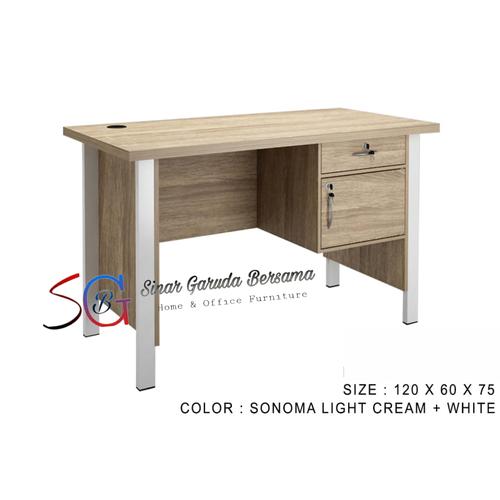 Jual MEJA 1/2 BIRO KAKI BESI / MEJA KERJA KAKI BESI / MEJA BELAJAR ...