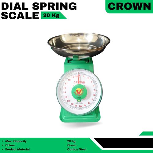 Promo Timbangan CROWN 20,15,10,5kg Besi Stainless Jarum Analog Manual Duduk Sembako Telor Kue ...