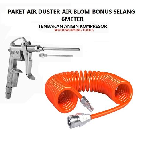 Jual alat semprot kompresor / air duster dan selang recoil 6m - air ...