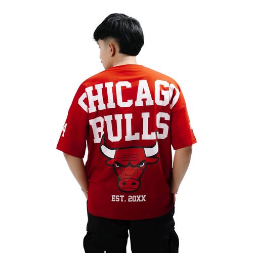 Promo PROMISE Kaos Boxy Pria Oversize Chicago Bulls Baju Oblong Hitam ...