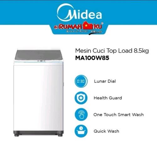 Promo Midea Mesin Cuci Top Loading 8,5kg MA100W85 - One Touch Smart ...