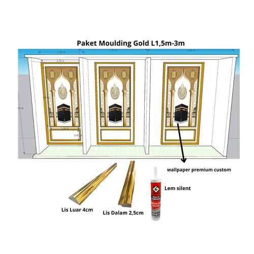 Jual Paket Moulding Mushola Custom Dekorasi Dinding Backdrop Ukuran L1 ...