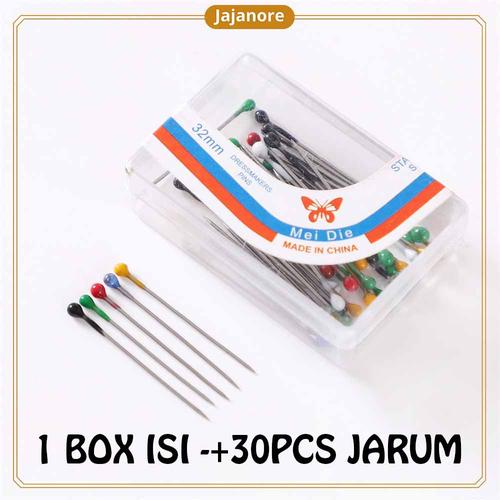 Promo JR - 1 BOX 30PCS - JARUM PENTUL MINI STAINLESS / JARUM PENTUL ...