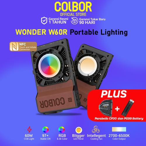 Promo Colbor W60R RGB Lampu Portable Studio LED 60W Video dan Foto ...