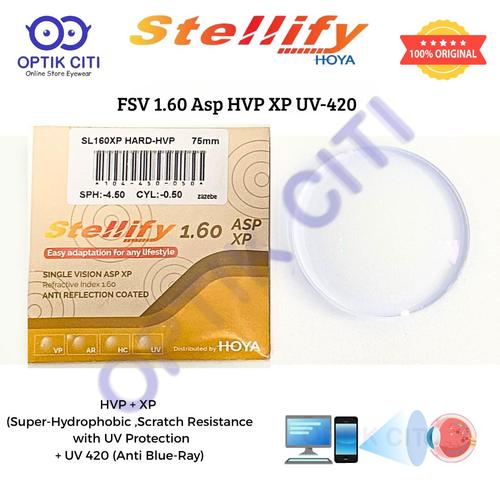 Jual Lensa Kacamata Hoya Stellify Blueray High Index FSV 1.60 HVP XP UV ...