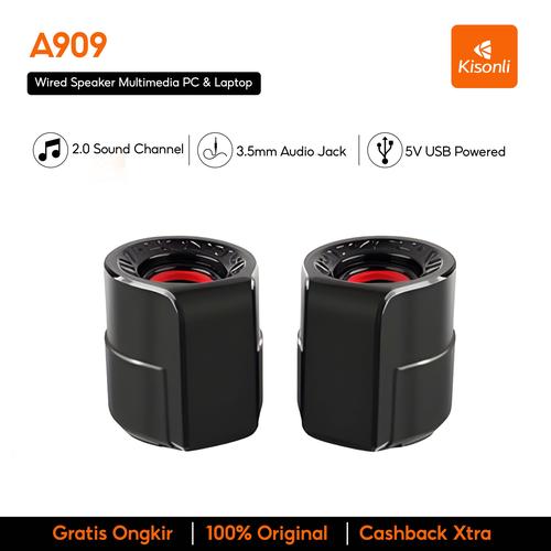 Promo KISONLI Gaming Speaker Laptop/Komputer A909 Design Ergonomic With ...