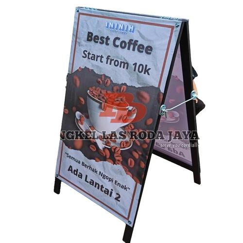 Jual standing banner besi / stand banner / frame spanduk / papan iklan ...