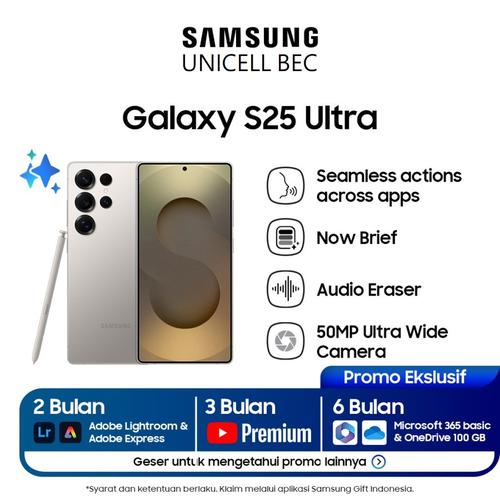 Promo Samsung Galaxy S25 Ultra 5G RAM 12/256GB Kamera 200MP Snapdragon 8 Elite for Galaxy 3nm ...