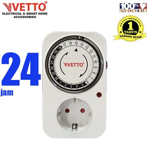 Jual Vetto 24jam Stop Kontak Timer Analog Manual 24 Jam 16A 3600W Colokan Listrik - Jakarta ...