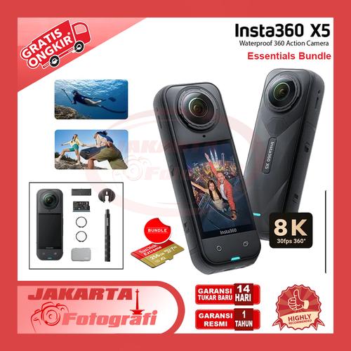 Promo Insta360 X5 360 Action Camera Essentials Bundle RESMI - WITH 64GB Cicil 0% 3x - Jakarta ...