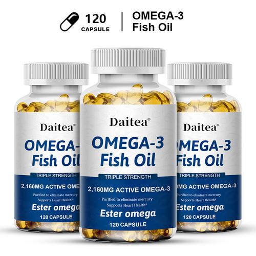 Promo Daitea Omega-3 Fish Oil 2160Mg Dietary Supplements Capsules ...