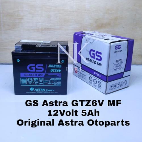Jual Aki Accu Motor Original GS ASTRA GTZ6V MF Kering 12V 5,3Ah Siap ...