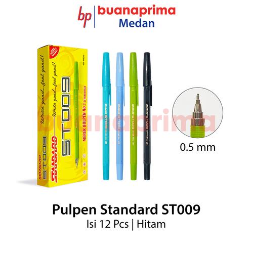 Jual Pulpen Standard ST009 isi 12 buah Body Warna Warni Ballpen Pena ...