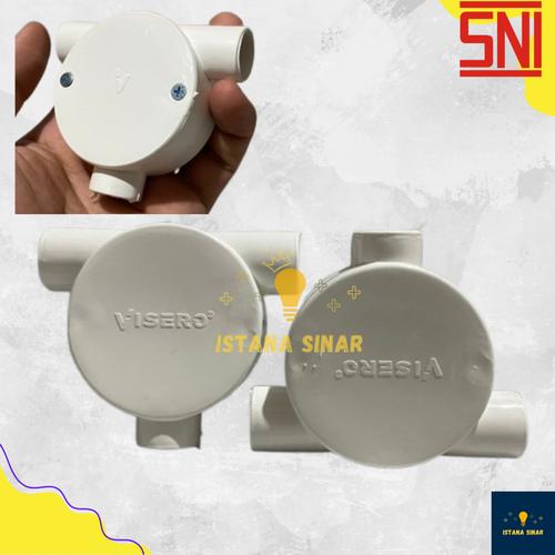 Jual Tdus t dus tedus Cabang 3 Cabang 4 Putih 20mm Penutup kabel cabang ...