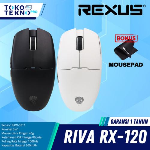 Promo Rexus Riva RX-120 / RX120 Mouse Gaming Wireless Lightweight ...