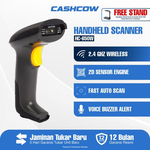 Jual Barcode Scanner Genggam 2D 1D Wireless Cashcow HC650W - Jakarta ...