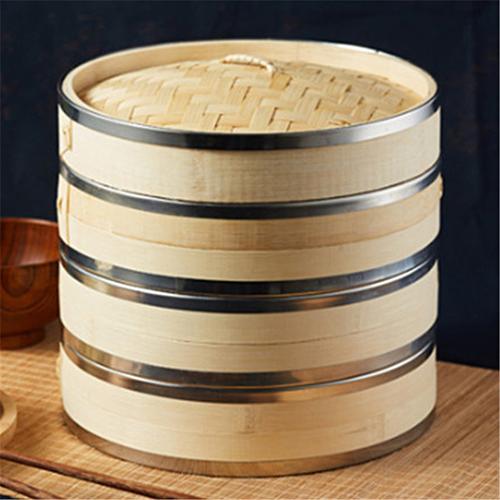 Jual stainless steel Bamboo wooden bun Steamer Kitchen Cookware Fish ...