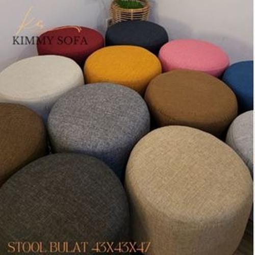 Promo UKURAN BESAR!! Kimmy Sofa Stools/ Puff 43cm x 48cm bulat suede ...