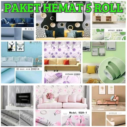 Jual PAKET HEMAT 5 ROLL Bayar COD Ditempat Terlaris Wallpaper Sticker ...