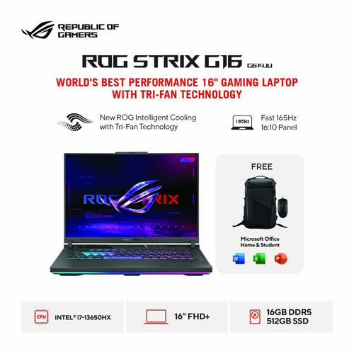 Promo [FREE SMARTWATCH] ASUS ROG Strix G16 G614JU-I745J8G-OM - Eclipse ...