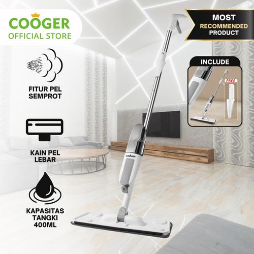 Jual [COD] COOGER Alat Pel Lantai New White Aurora Spray Mop Automatic ...
