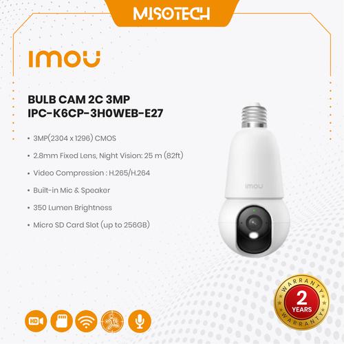 Promo Imou Bulb Cam 2C 3MP 2K Wireless CCTV IP Pan-Tilt WiFi 6 Indoor ...