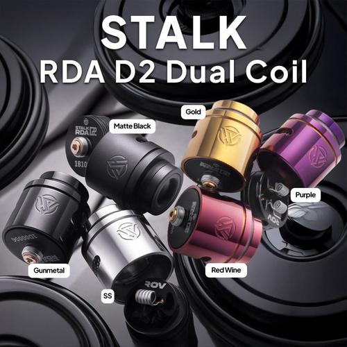 Jual Stalk D2 RDA 24MM Dual Coil 100% Authentic by ROV / Stalk Dual RDA ...