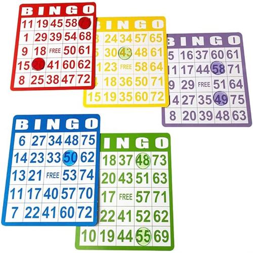 Promo 5 Warna Kartu Bingo Ukuran Besar 100 Buah/Kotak Bingo Card Kartu ...