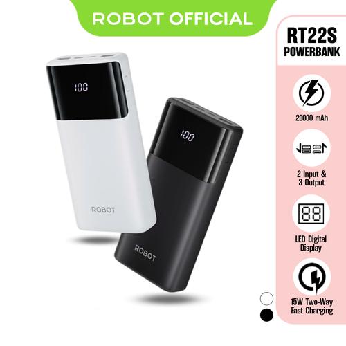 Jual ROBOT Smart Powerbank Fast Charging 20000mAh RT22S (Upgrade dari ...