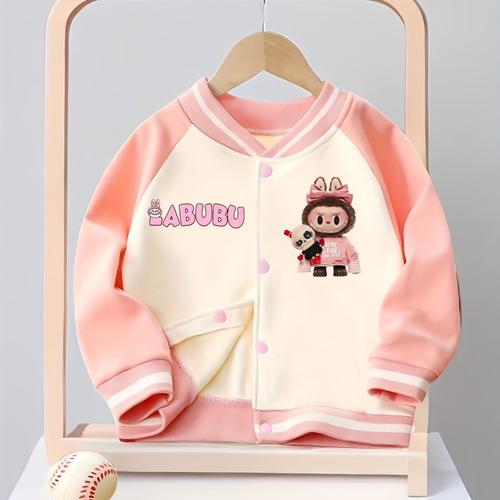 Promo Sweater Anak Perempuan Baseball Varsity Labubu LYCHEE BERRY ...